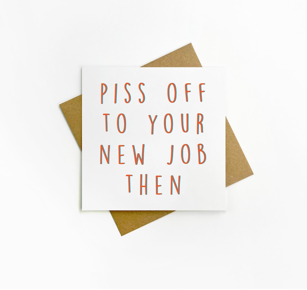 Goodbye Card New Job Leaving Card New Job Gift Joke - Etsy