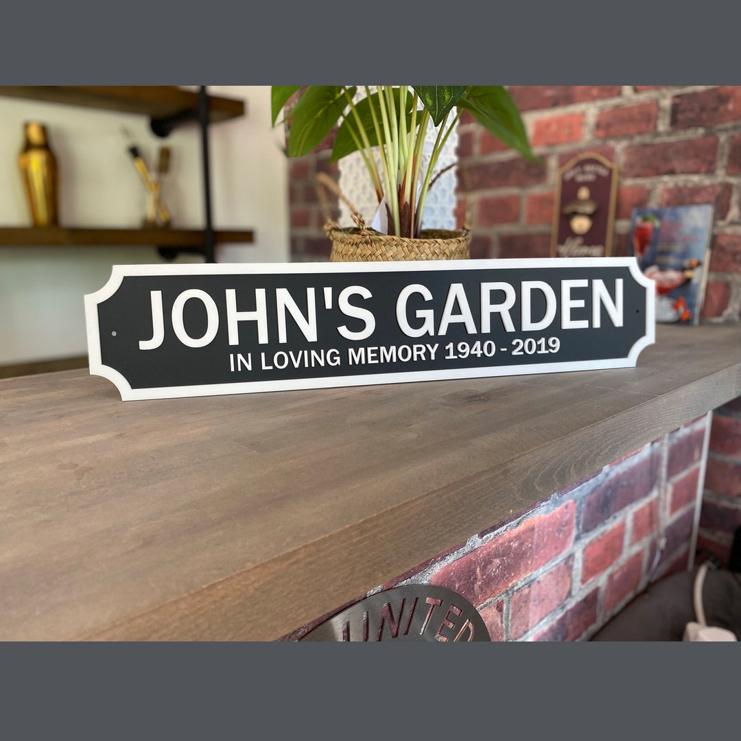 Personalised Vintage Style Memorial Sign Indoor Outdoor Acrylic 3D Sign ...