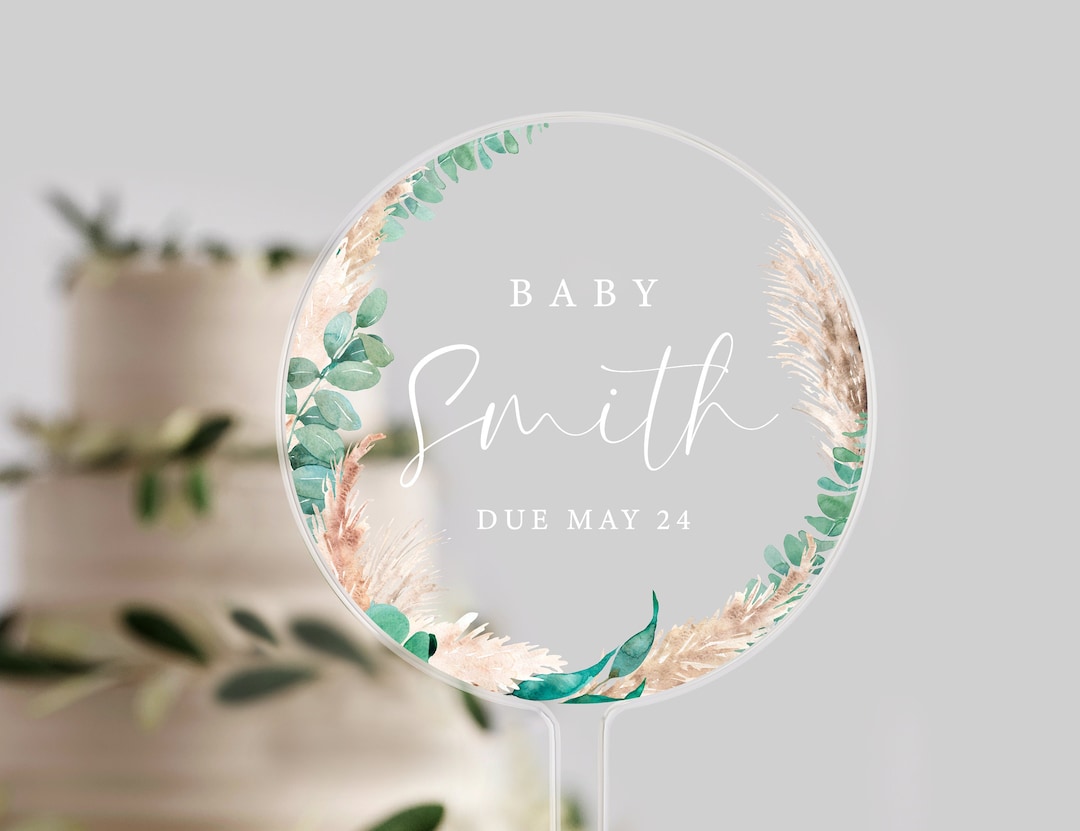 Personalised Baby Cake Topper | Baby Shower | Cake Topper | Baby Shower ...