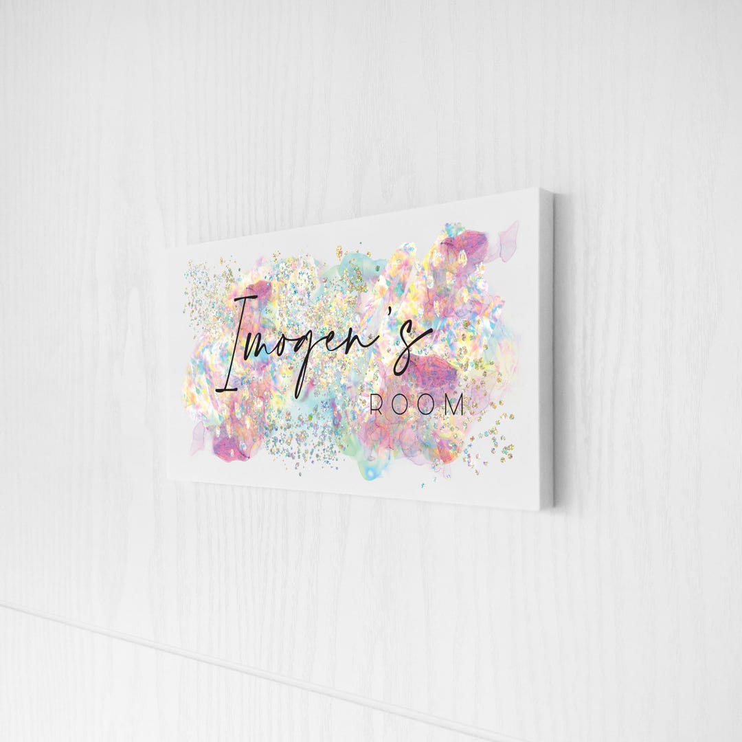 Personalised Girl Door Sign | Girls Bedroom Door Sign | Colour Splash ...