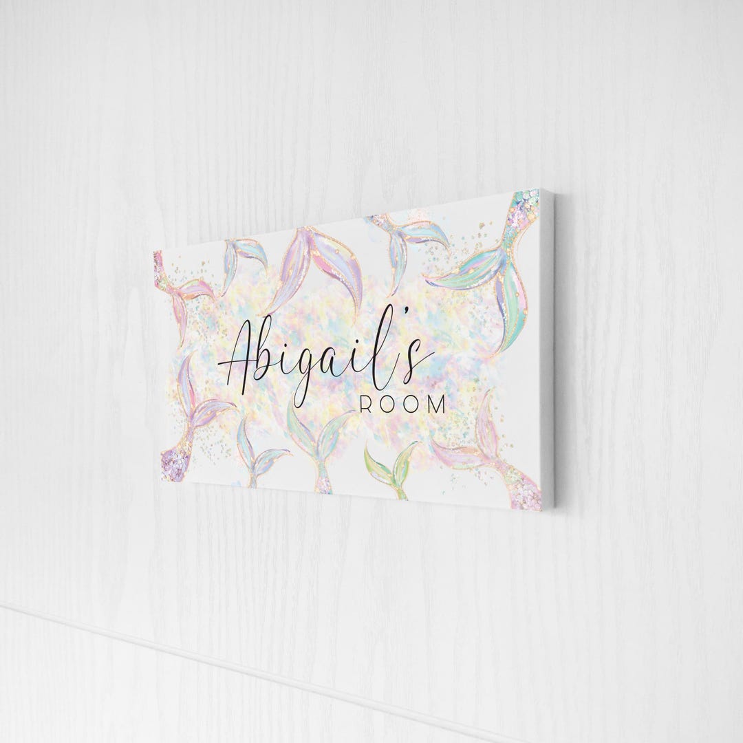 Personalised Girl Door Sign | Girls Bedroom Door Sign | Mermaid Door ...