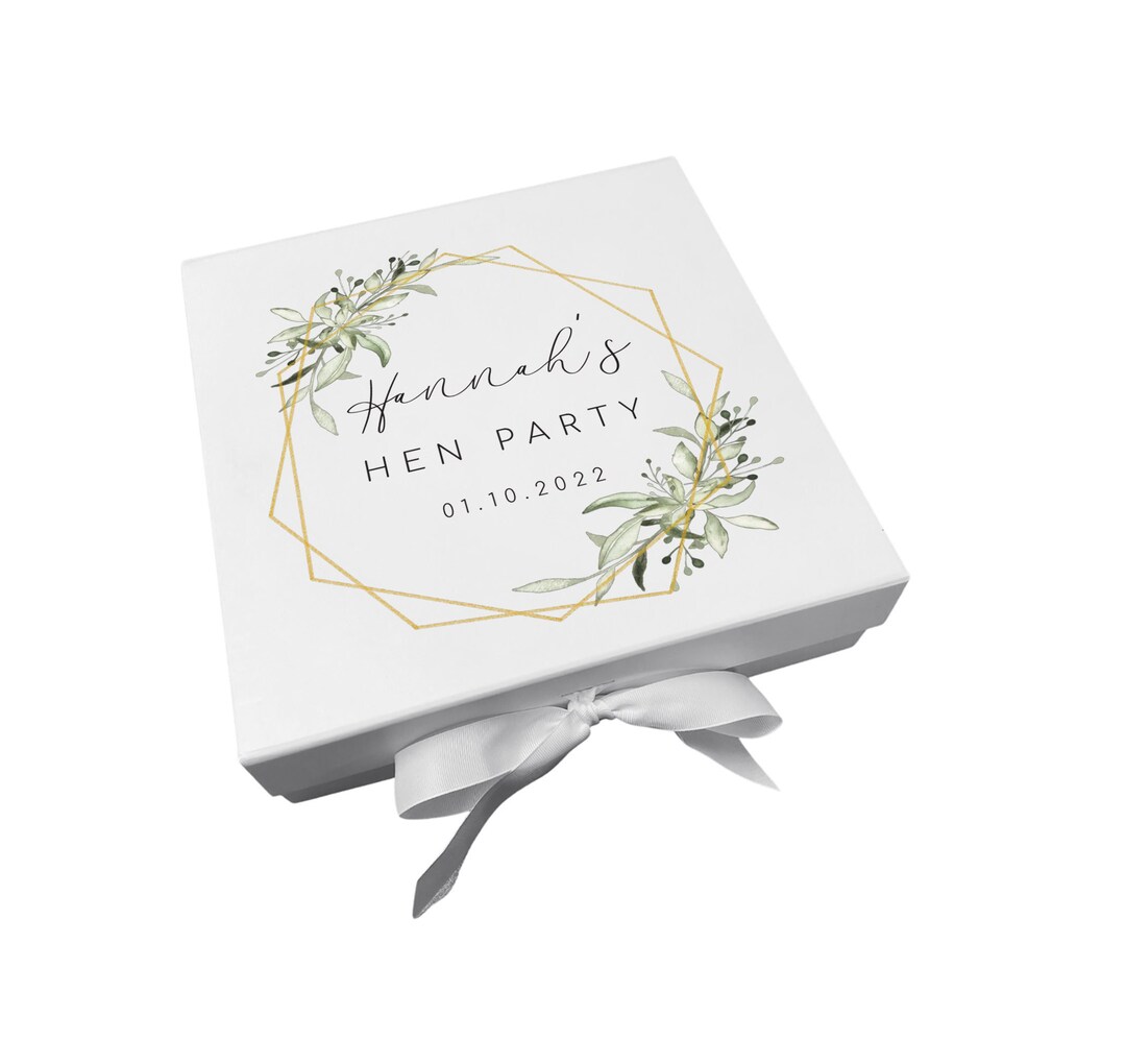 Personalised Hen Party Gift Box Keepsake Box | Personalised ...