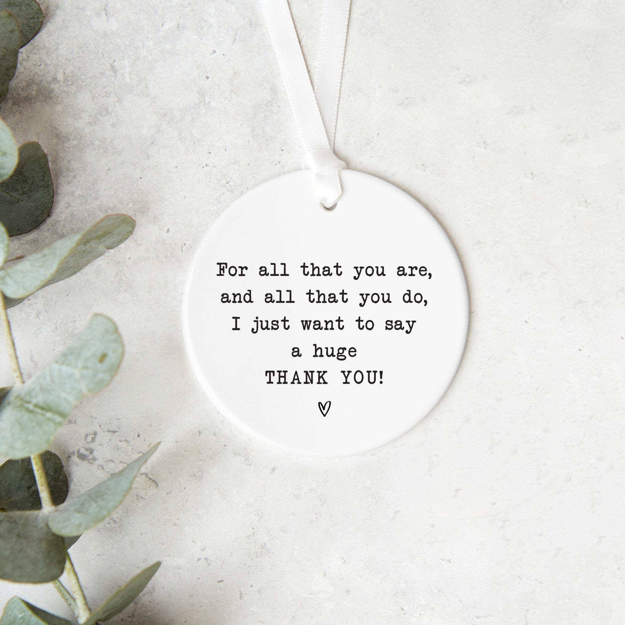 Huge Thank You Keepsake CKS39 | Thank You Keepsake | Gift for Friends ...