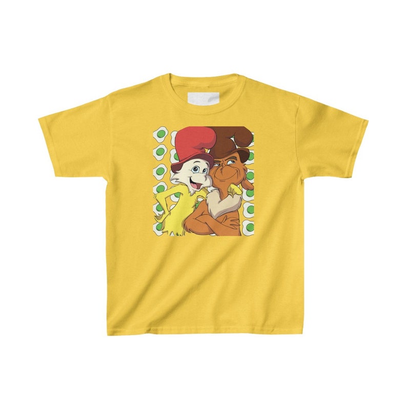 Sam X Guy Tshirt Green Eggs and Ham Kids Shirt, Cartoon Shirt, Green ...