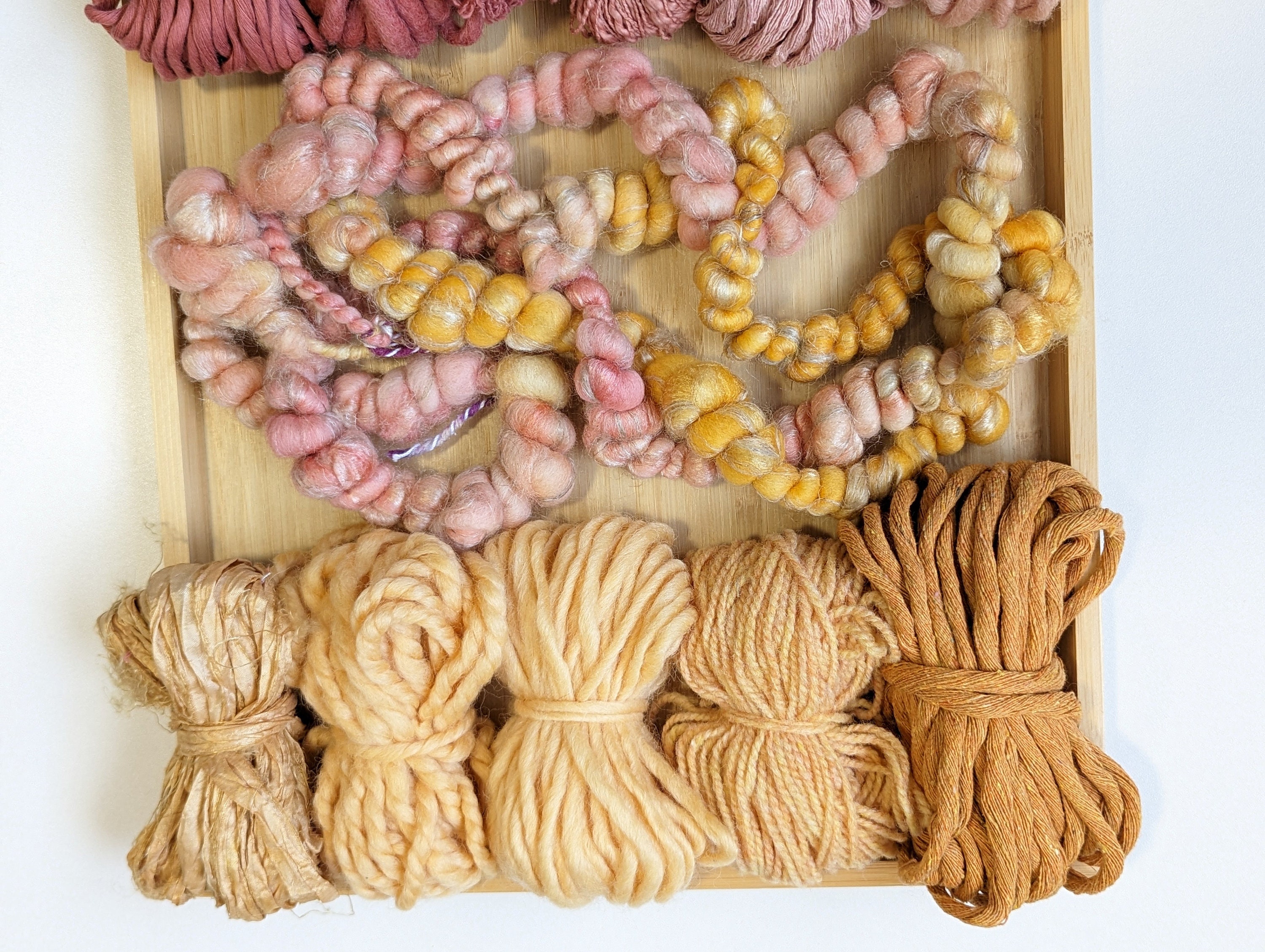 Destash Fiber Pack Weaving Supplies Macraweave Yarn Bundle Handspun Art ...