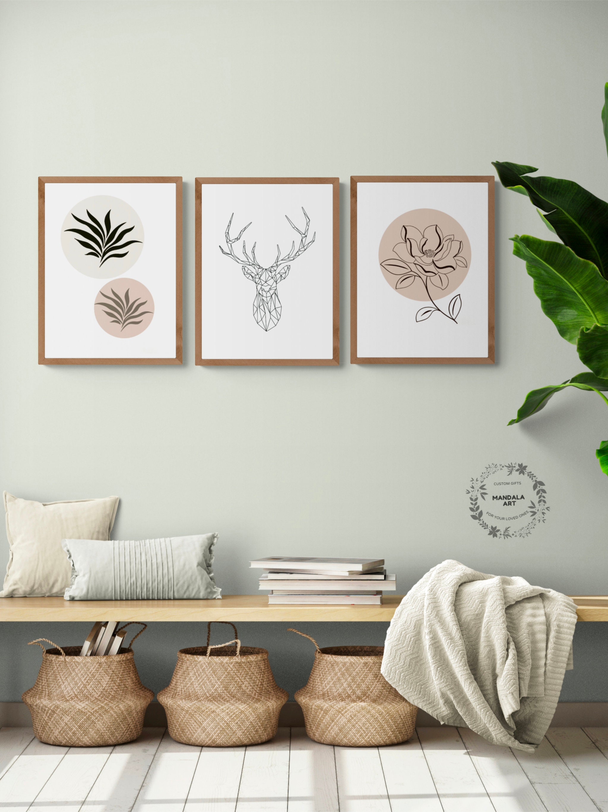 Set of 3 Gallery Line Art Wall Set Gallery Line Art Wall - Etsy