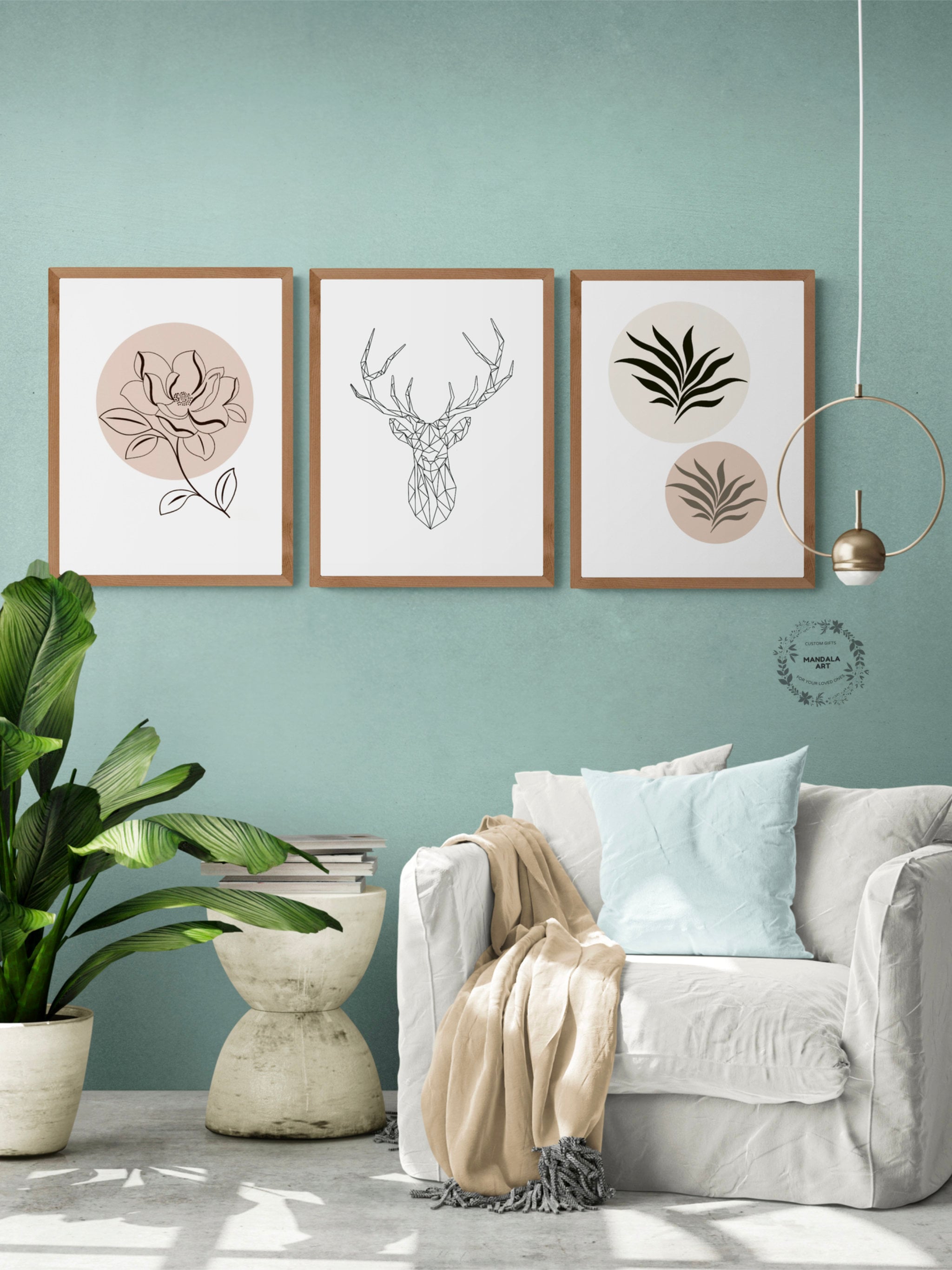 Set of 3 Gallery Line Art Wall Set Gallery Line Art Wall - Etsy