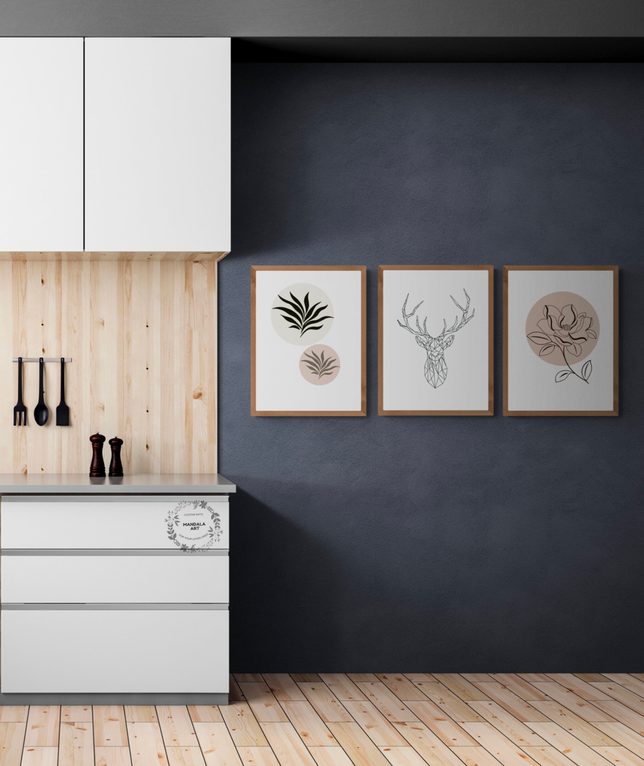 Set of 3 Gallery Line Art Wall Set Gallery Line Art Wall - Etsy