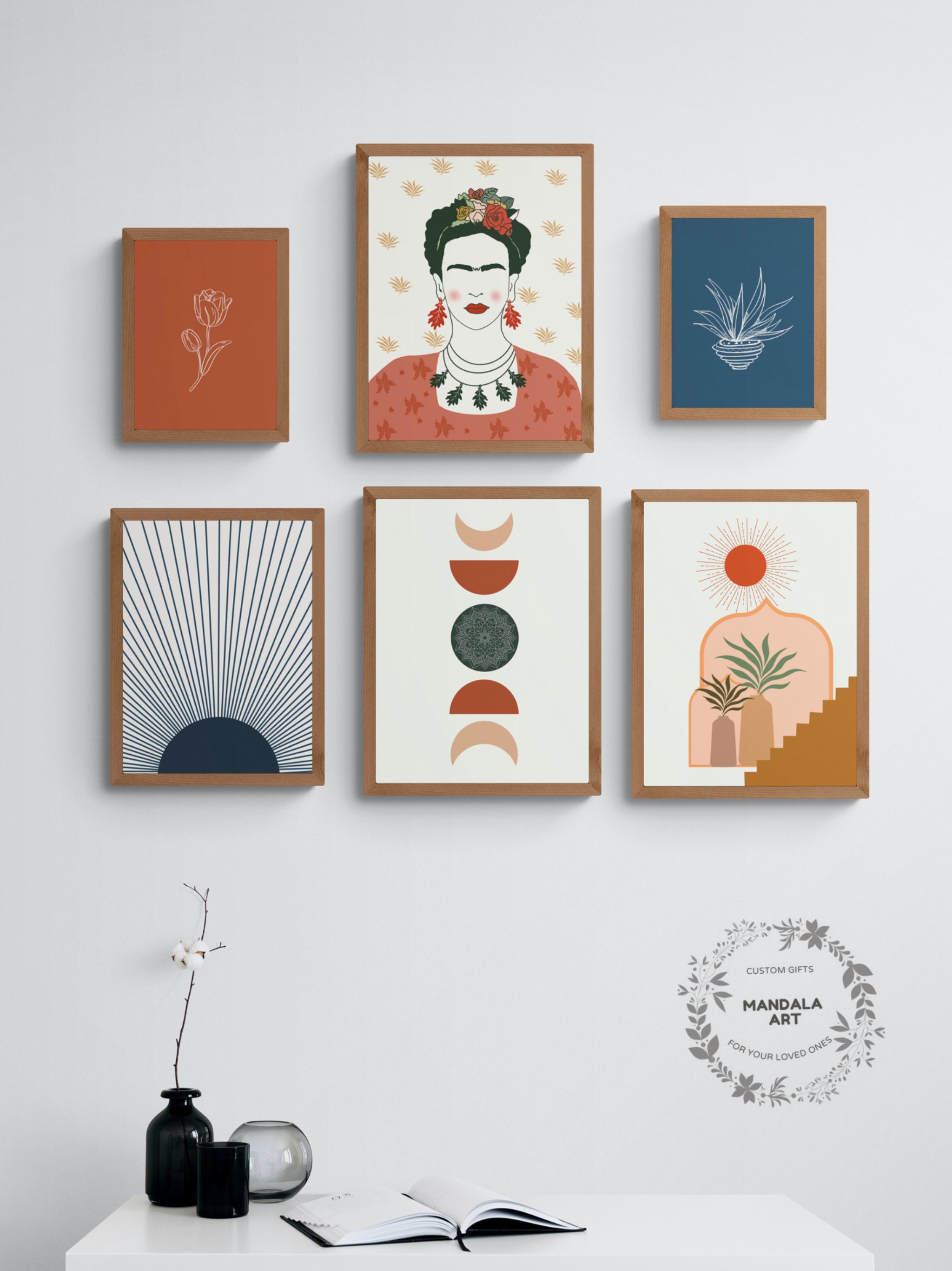 Set of 6 Gallery Line Art Wall Set Gallery Line Art Wall - Etsy