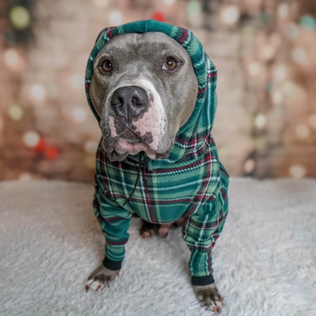Pitbull Hoodie (green Plaid) | Pitbull Sweatshirt Hoodie | Pitbull ...