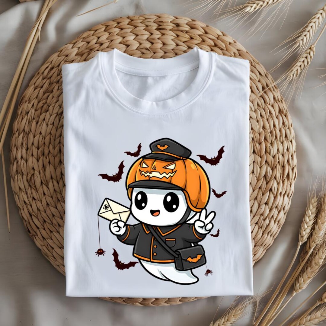 Cute Halloween Poster PNG | Funny Spooky Ghost Digital Wall Art ...