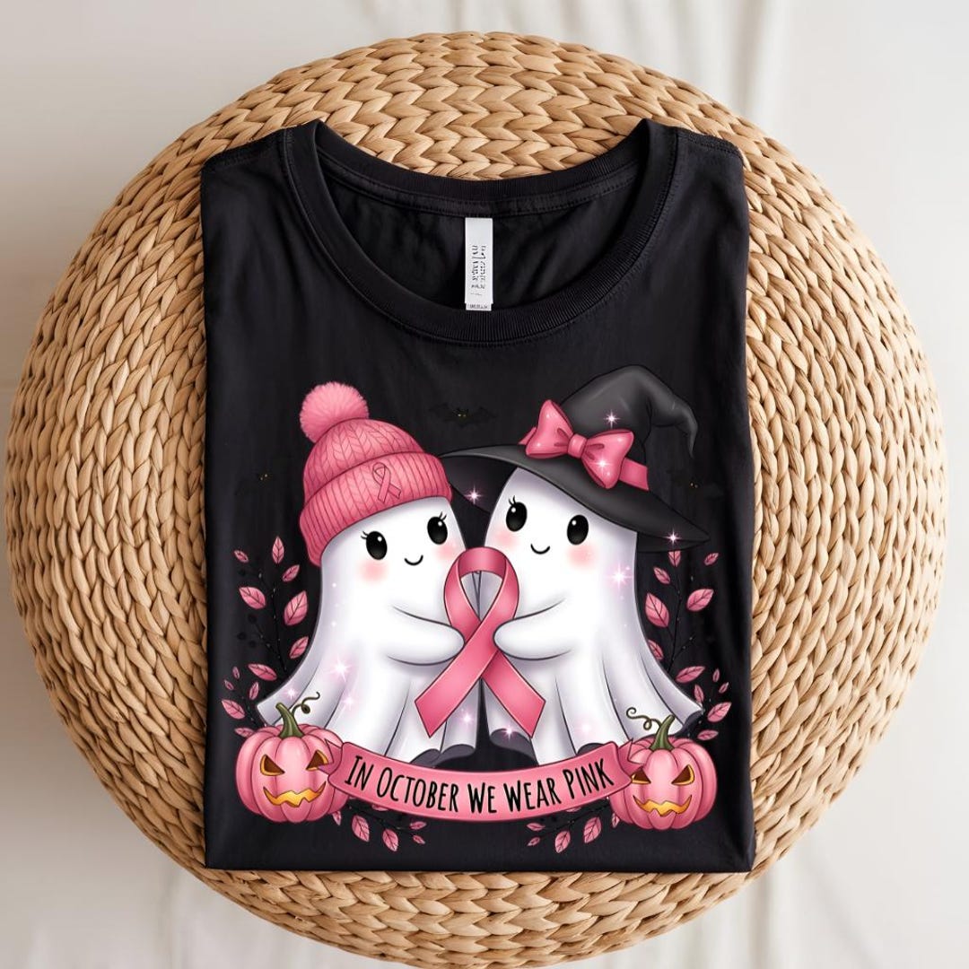 Pink Ribbon Ghosts PNG: Breast Cancer Awareness Halloween Design ...