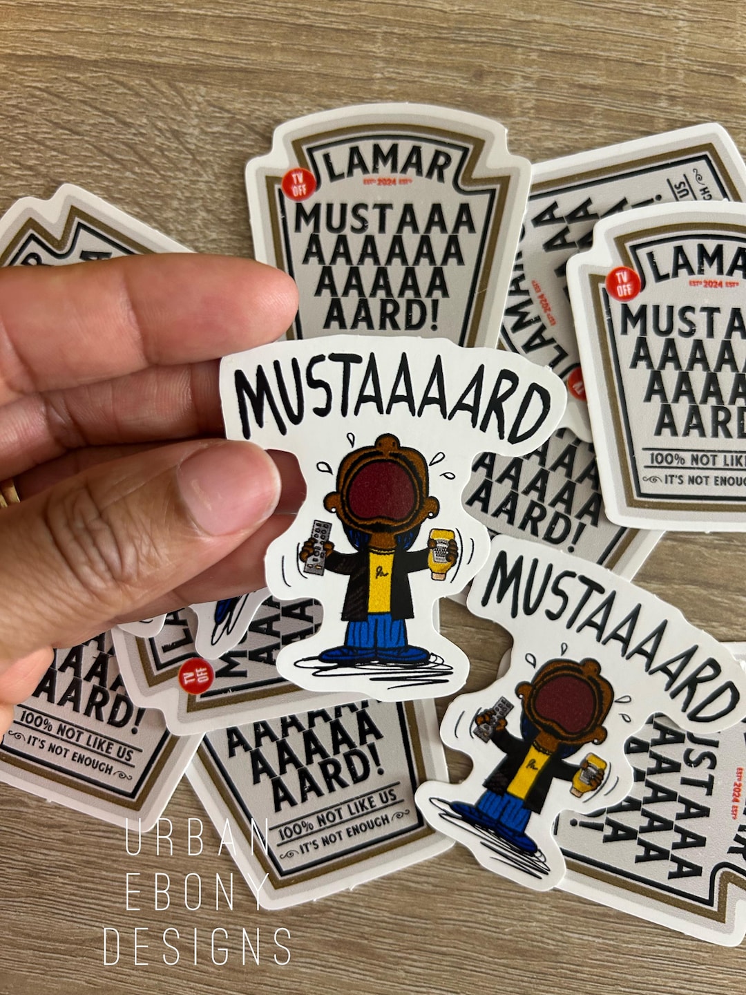 Mustard TV Sticker Bundle Kendrick Lamar Mustard, Vinyl Stickers ...