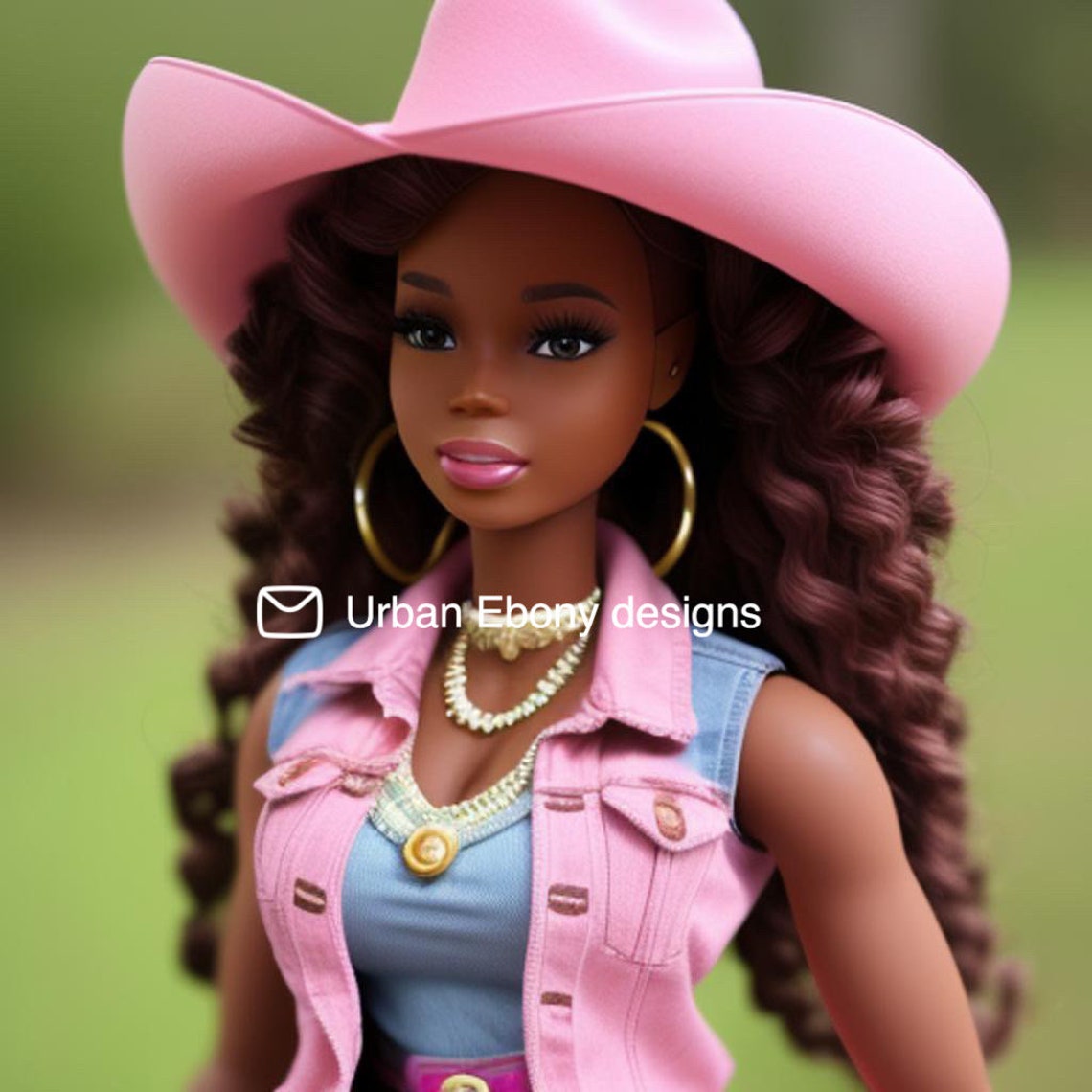 Melanin Cowgirl JPEG Image, Black Cowgirl Image, Black Doll Images ...