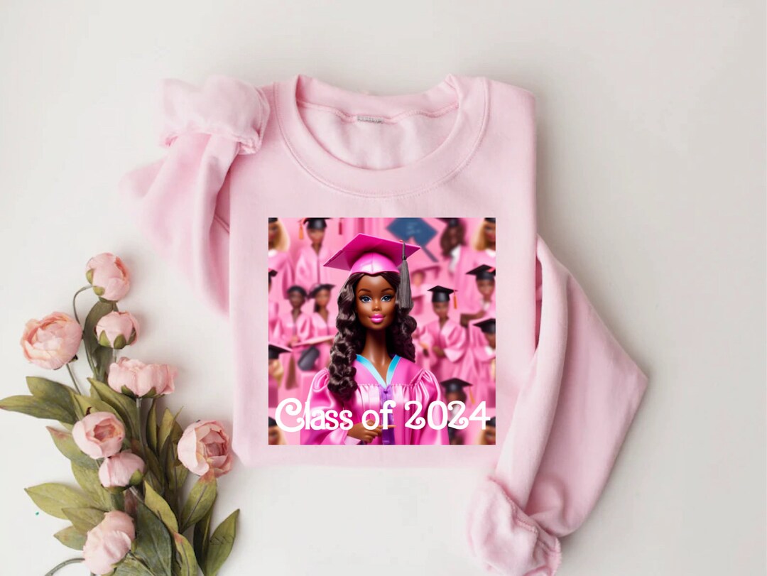 Class of 2024 Barb Gift Pink Sweatshirt, Graduation Gift, Melanin Barb ...