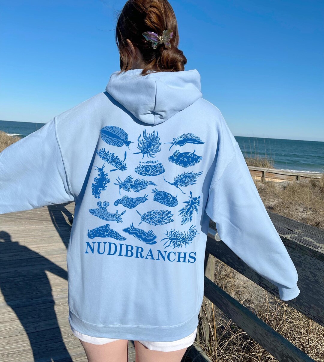 Nudibranch Hoodie Sea Slug Ocean Animal Shirt Snail Sweatshirt Beachy ...