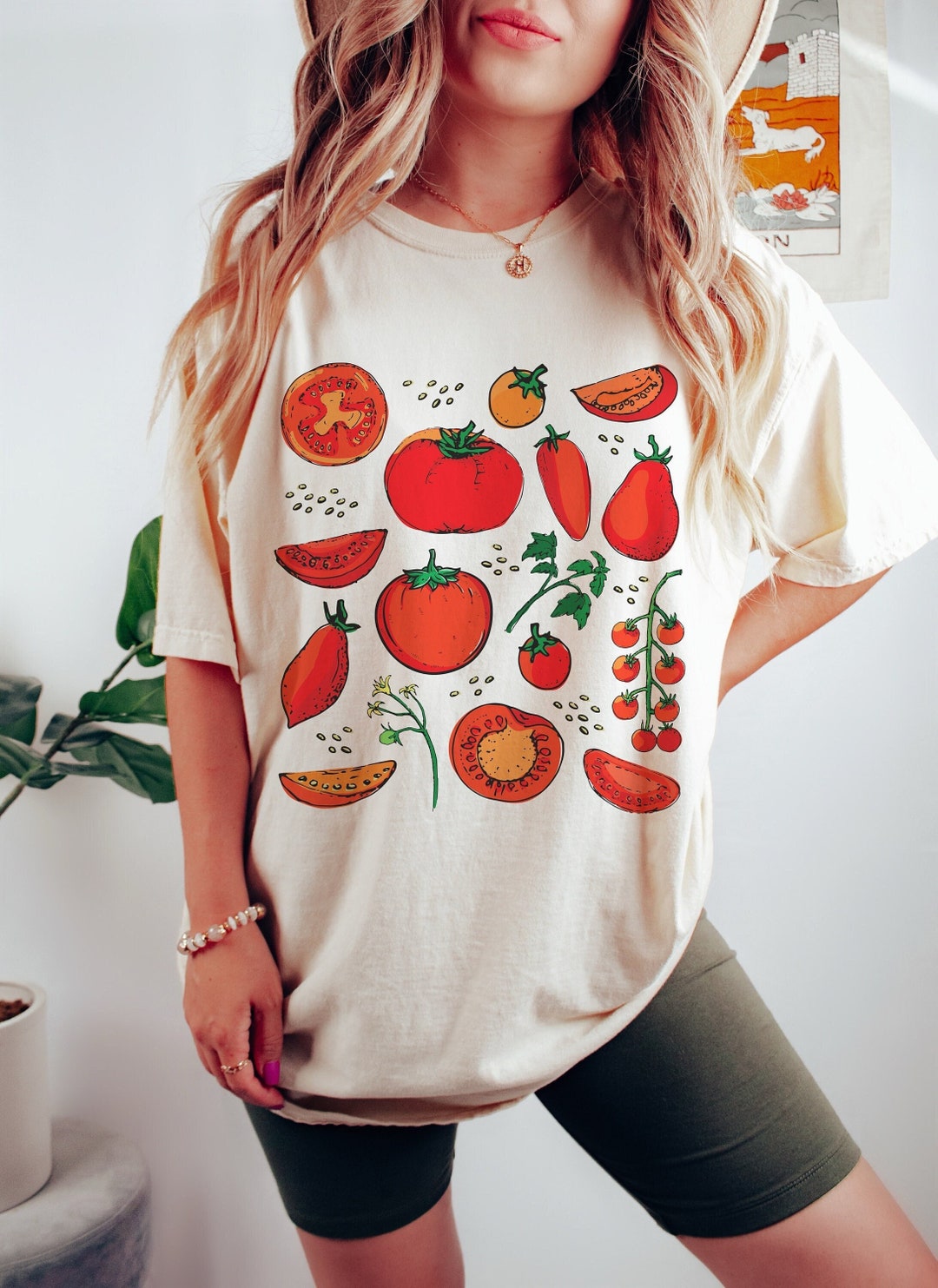 Tomato Shirt Comfort Colors Fruit Shirt Tomato Girl Cottage Core ...