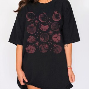 Pomegranate Shirt Fruit Shirt Botanical Shirt Cottage Core Shirt ...