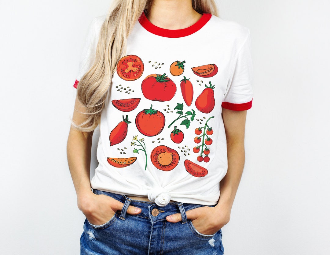 Tomato Shirt Fruit Shirt Cottage Core Shirt Vegan Shirt Cottagecore ...