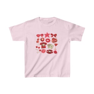 Lovecore Clothing Coquette Cherry Baby Tee Coquette Top Bow Baby Tee 90s Girl Aesthetic Downtown ...