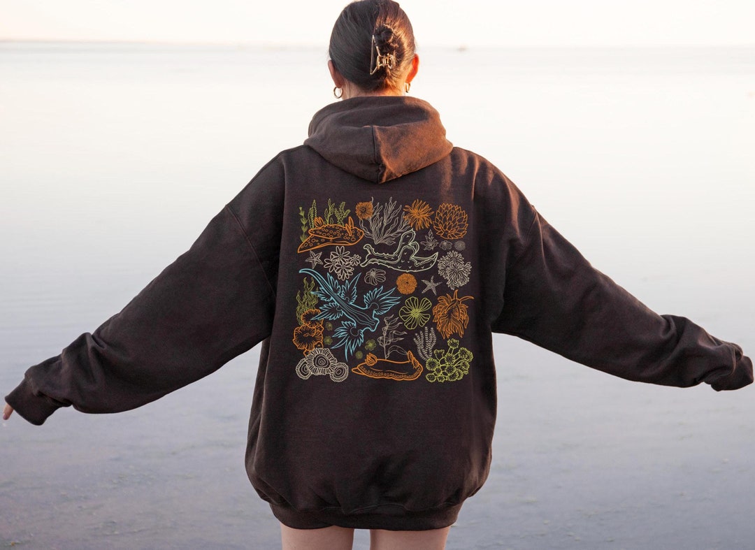 Nudibranch Hoodie Sea Slug Ocean Animal Shirt Snail Sweatshirt Beachy ...