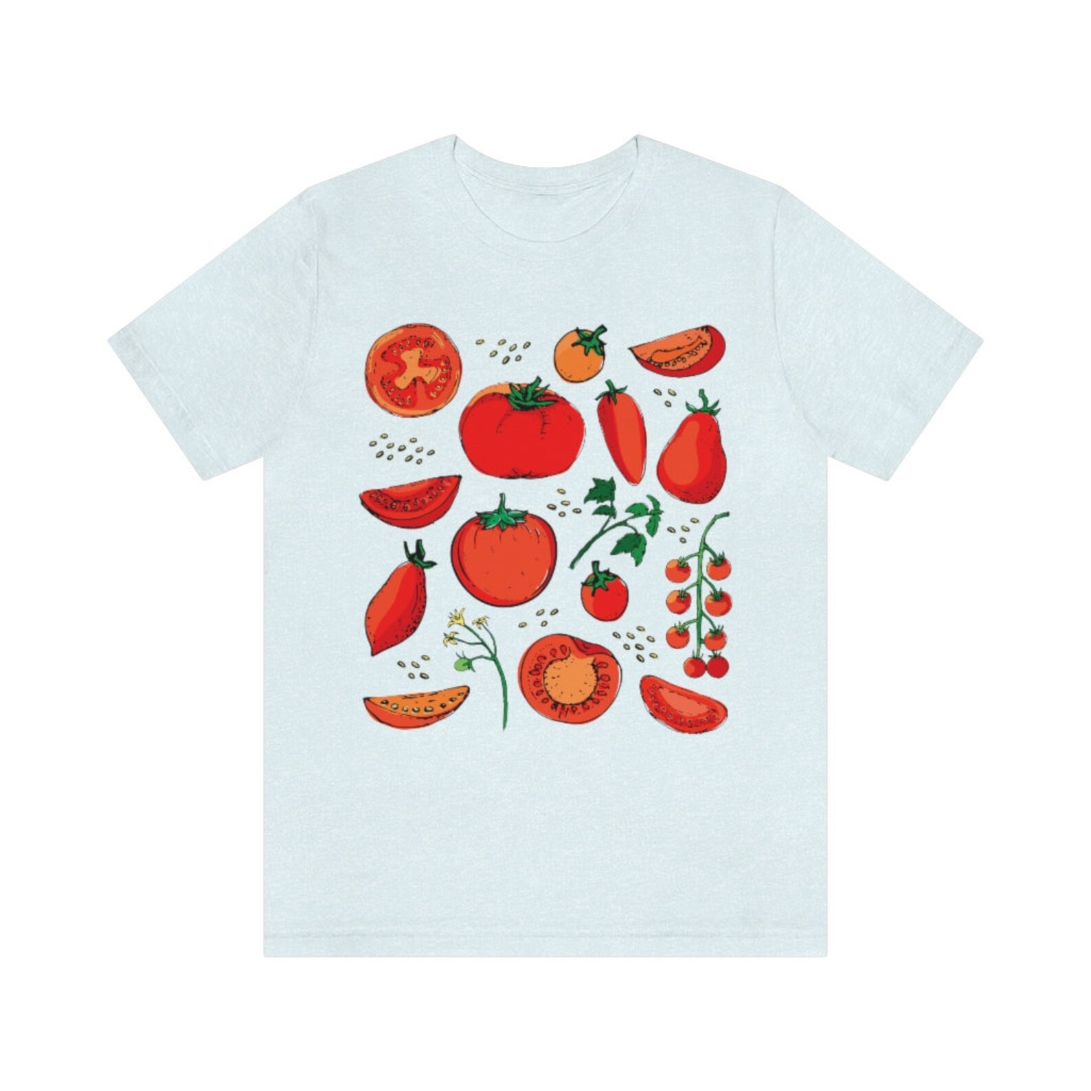 Tomato Shirt Fruit Shirt Botanical Shirt Cottagecore Clothing Vegan ...