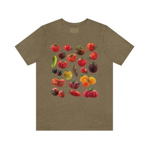 Tomato Shirt Fruit Shirt Botanical Shirt Cottagecore Clothing Vegan ...