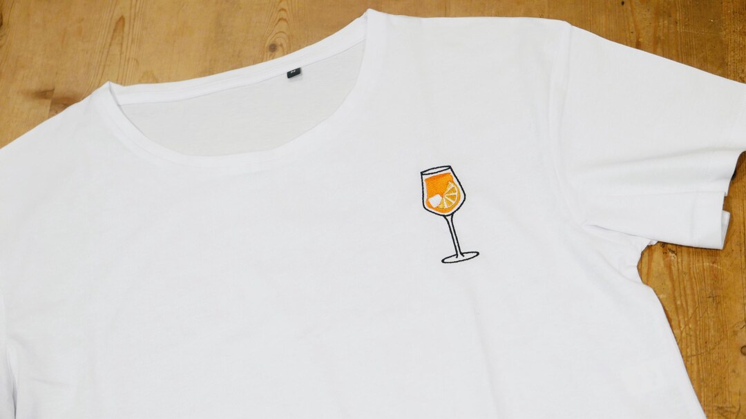 Aperol Spritz - Embroidered T-shirt - Etsy