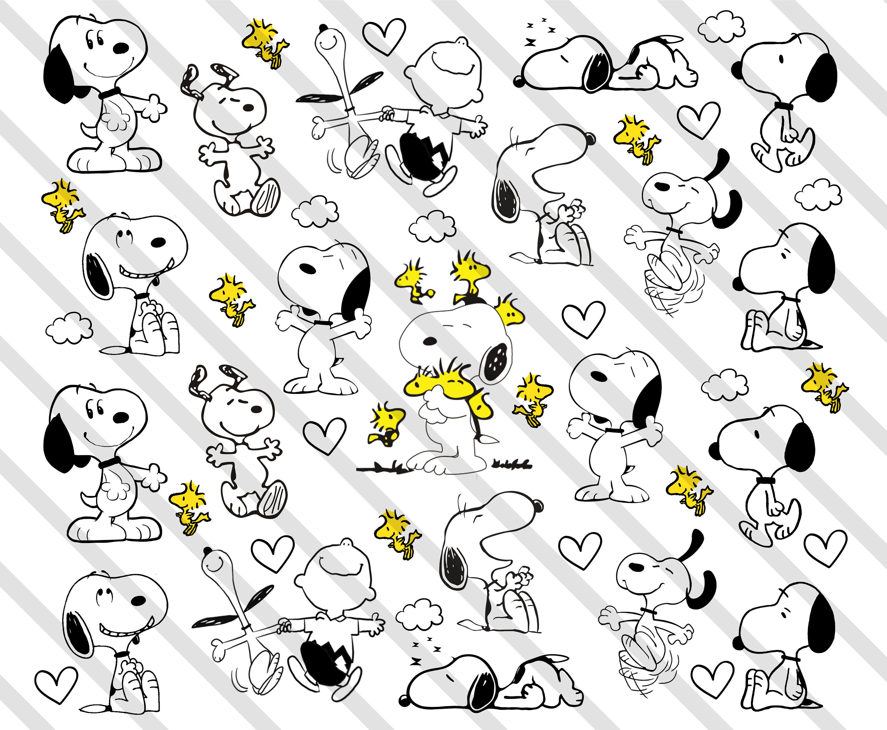 Snoopy 20oz Tumbler Wrap Snoopy Tumbler Wrap Snoopy PNG Peanuts PNG ...