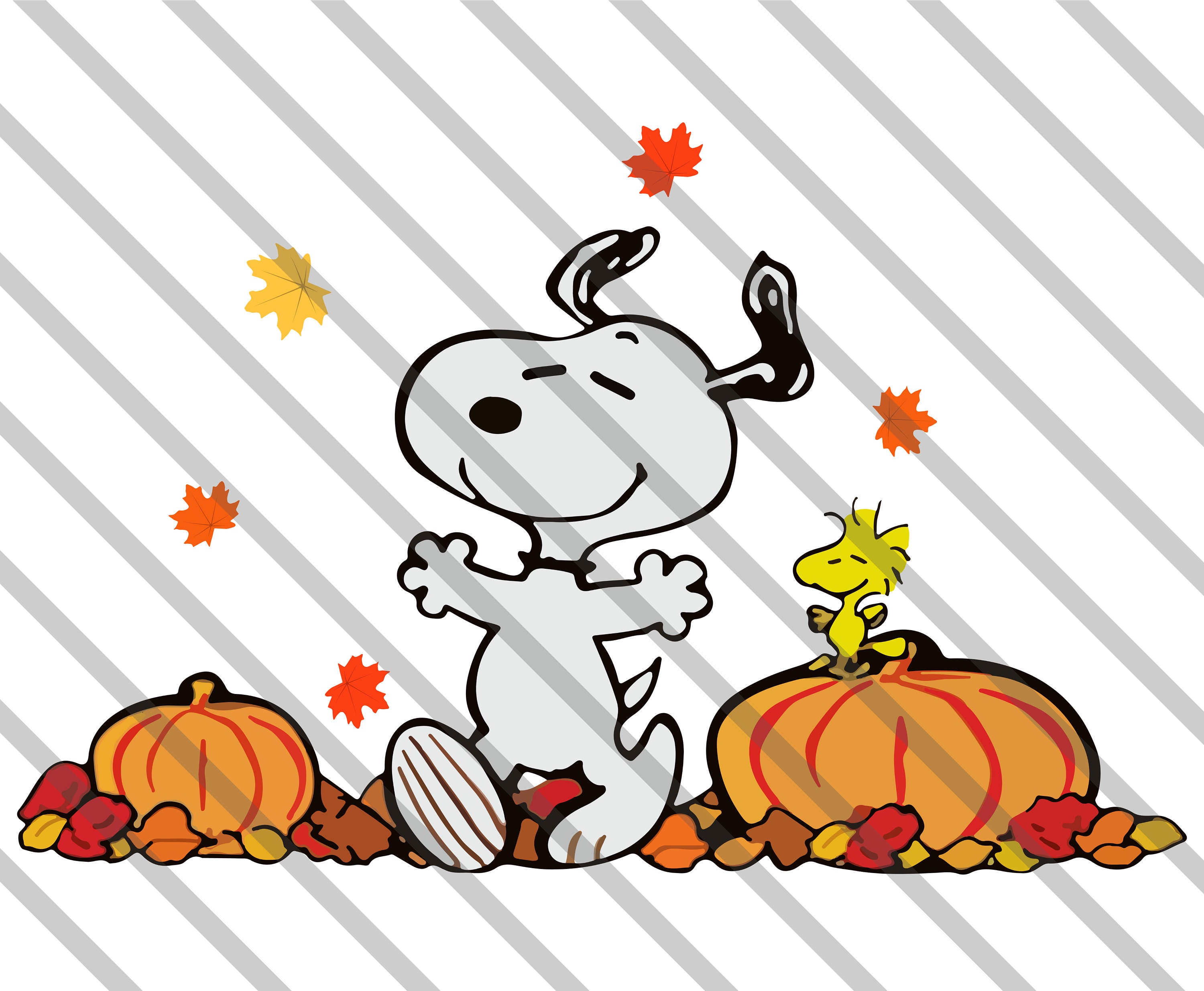 Snoopy & Woodstock With Pumpkins PNG Fall Snoopy Instant Download - Etsy