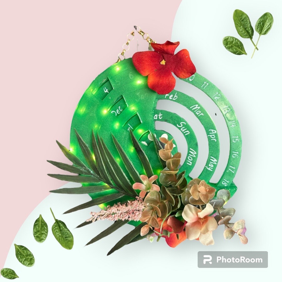 Jungle Decor Perpetual Calendar Moon Art Moon Birthday Calendar ...