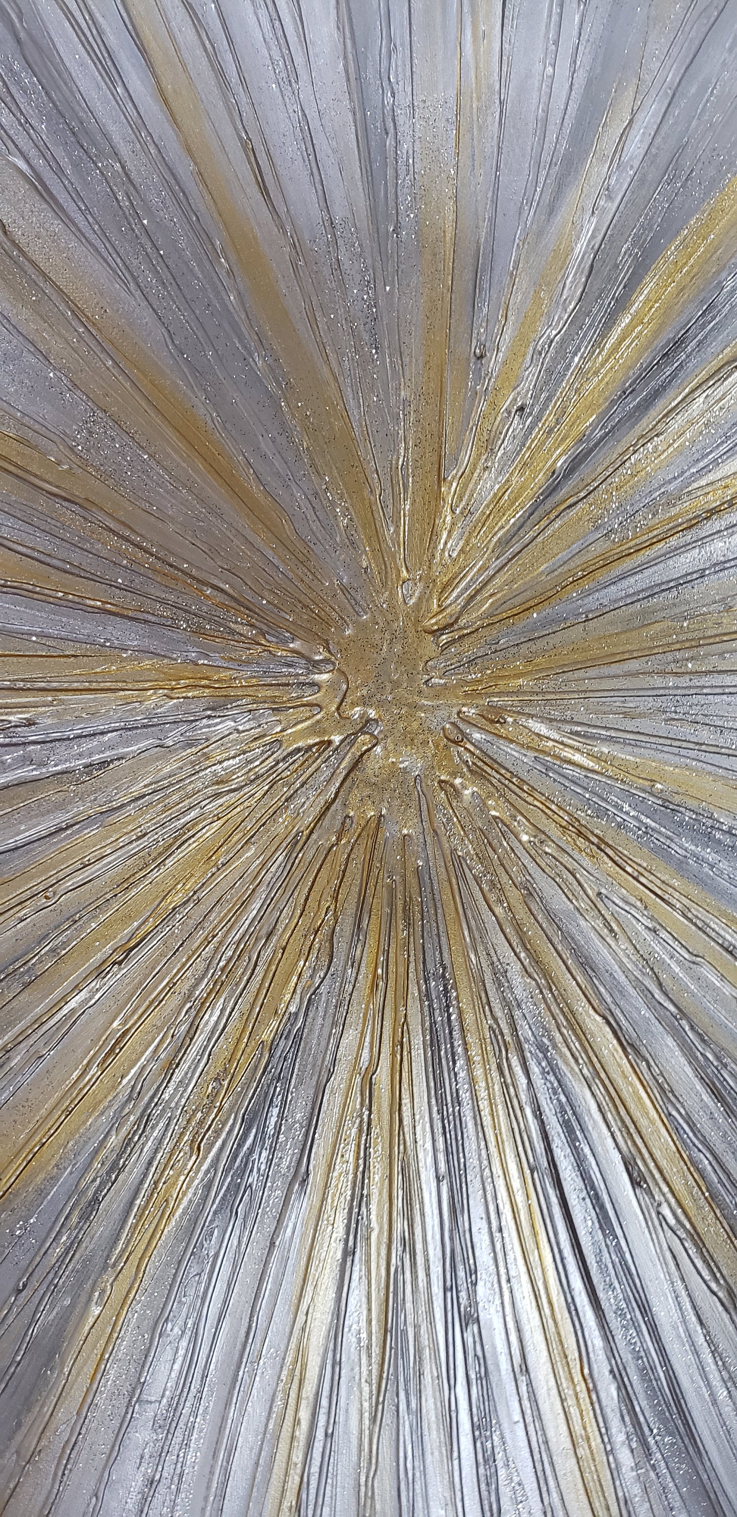 Gold Silver Abstract Painting: Textured Metallic Art on Canvas - Etsy