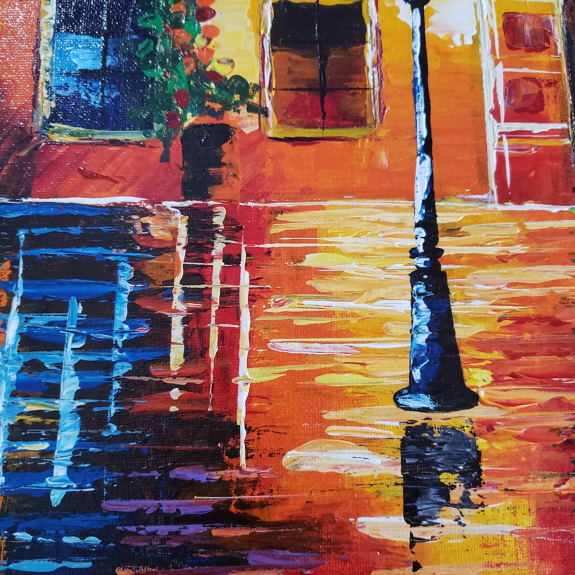 Acrylic Palette Knife Painting for Your Living Room Texture | Etsy