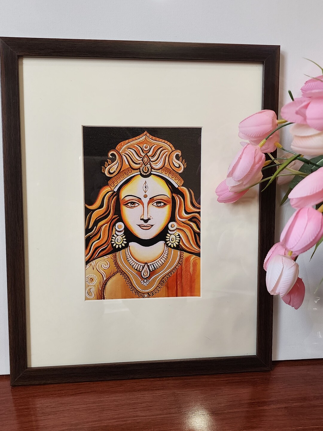 Maa Shakti Painting, Indian God, Hindu Goddess Canvas Wall Art, Asian ...