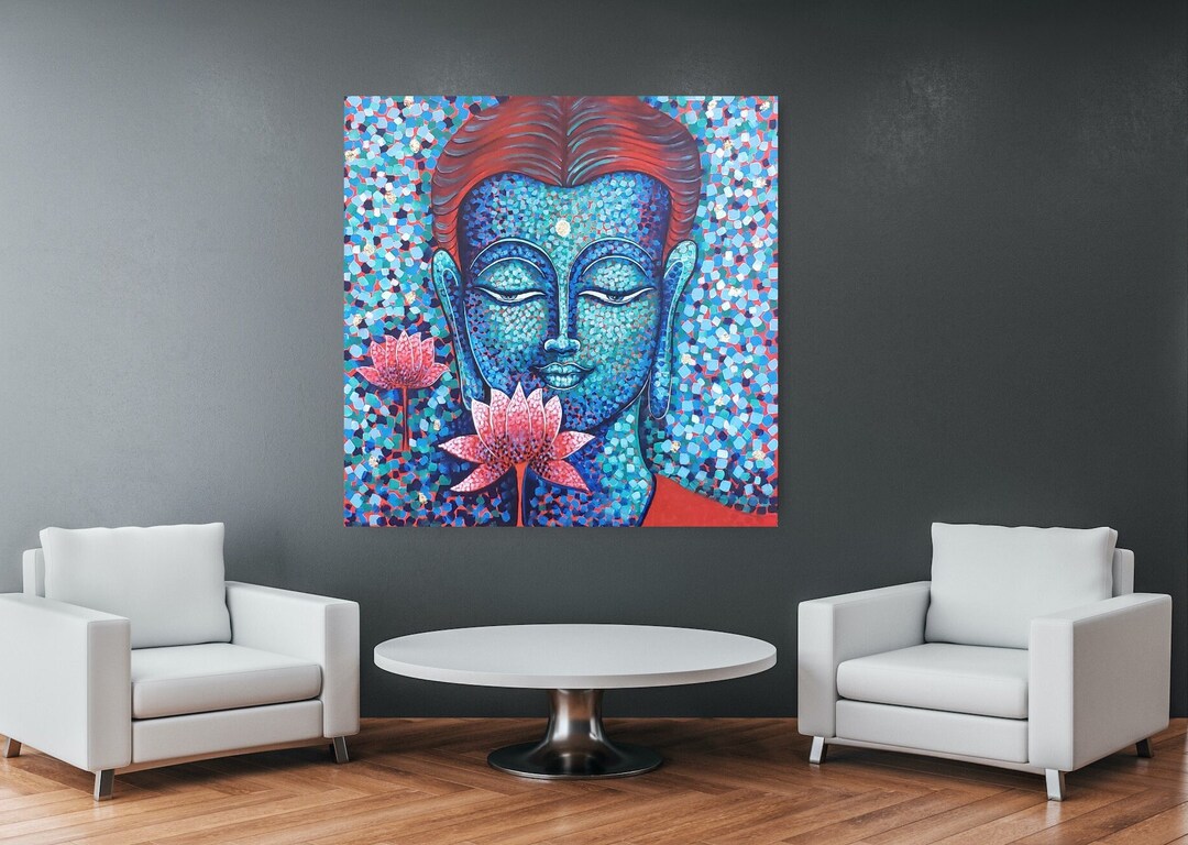 Buddha Painting, Modern Buddha, Buddha With Textured Contemporary Art ...