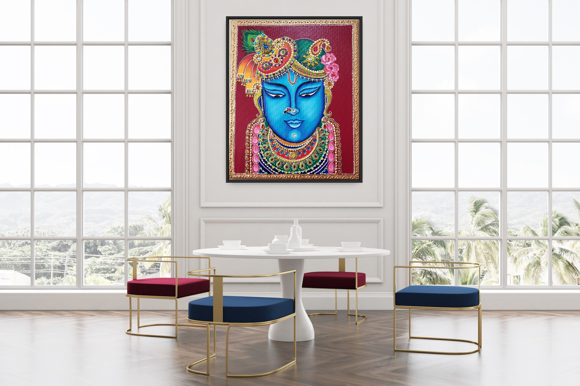 Shreenathji Mukh Shrinathji Mukharvind Handpainted Krishna - Etsy