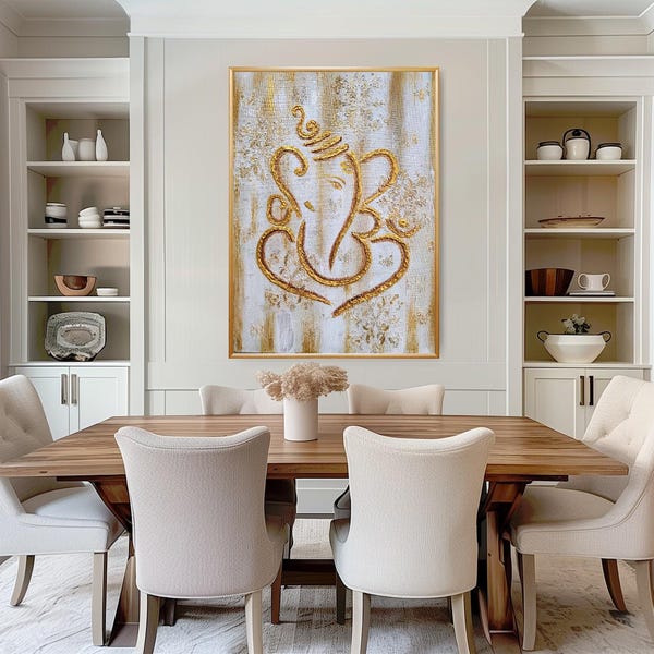 Ganesh Textured Art - Etsy