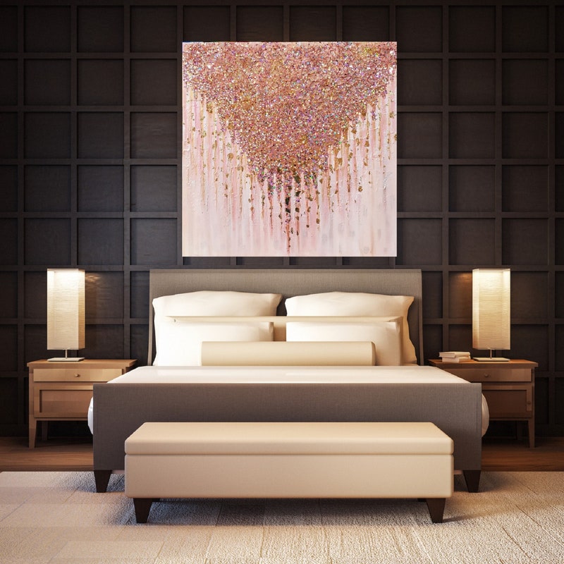 Rose Gold Wall Art - Etsy