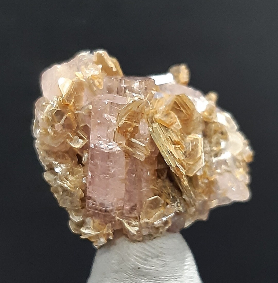 Fluorescent Pink Apatite in Muscovite Natural Crystal (please Read ...