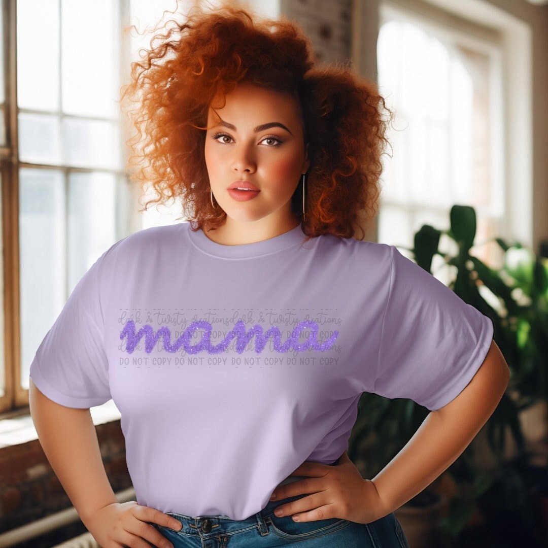 Mama Lilac Tinsel PNG - Etsy