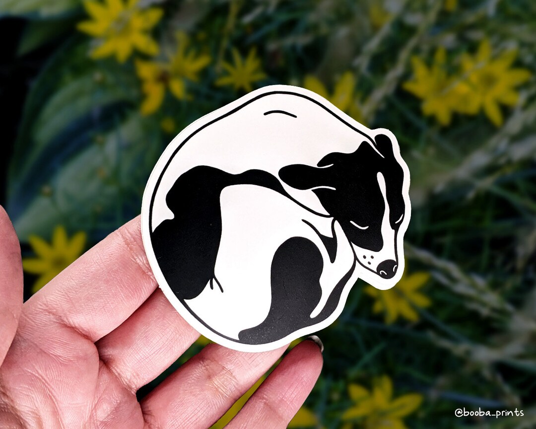 Cute Sleeping Dog Sticker, Waterproof Sticker, Vinyl Matte Sticker ...