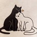 Handmade Original Linocut Print of Snuggly Cats unframed, Printed in ...