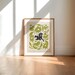 Dog Linocut Print, Green Flowers, Nature Inspired Wall Art - Etsy