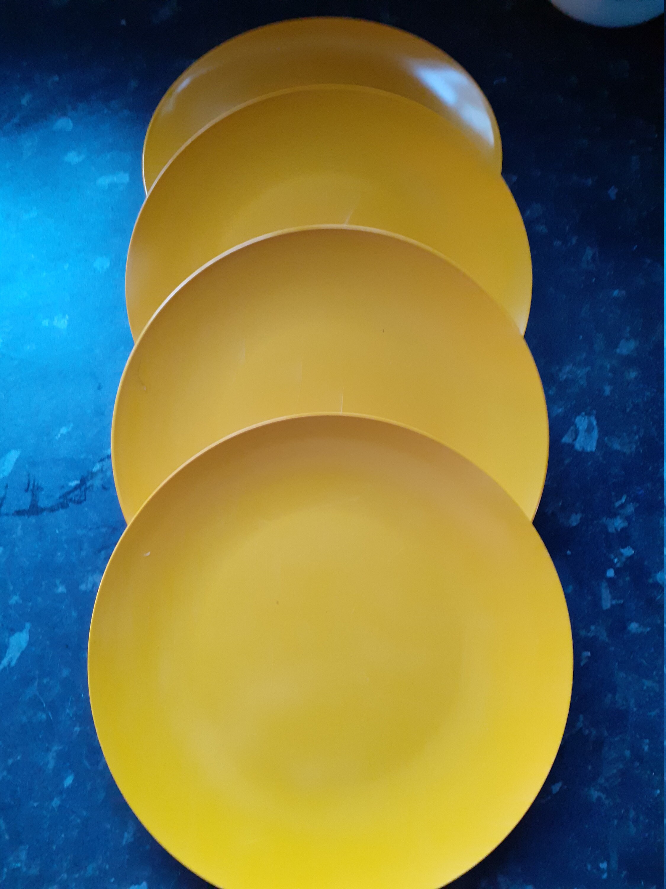 Set of 4 vintage Melaware salad/breakfast plates in yellow. | Etsy