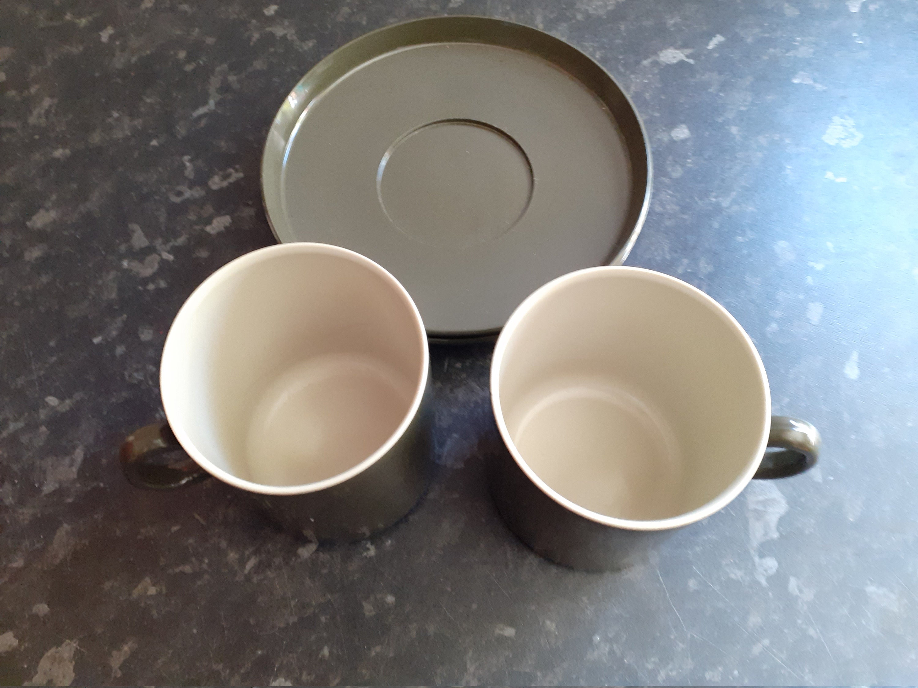 Vintage Melaware Encore Melamine Tea Coffee Mugs and Saucers - Etsy UK