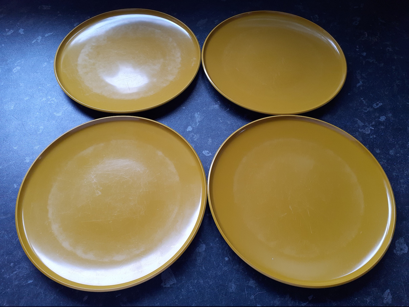 Set of 4 Vintage Melamine Plates. Melaware Encore Breakfast Plates in ...