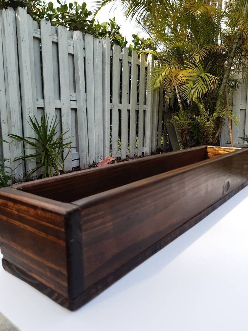 Rectangle Wood Planter Box - Etsy