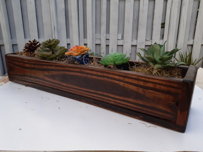 Rectangle Wood Planter Box - Etsy