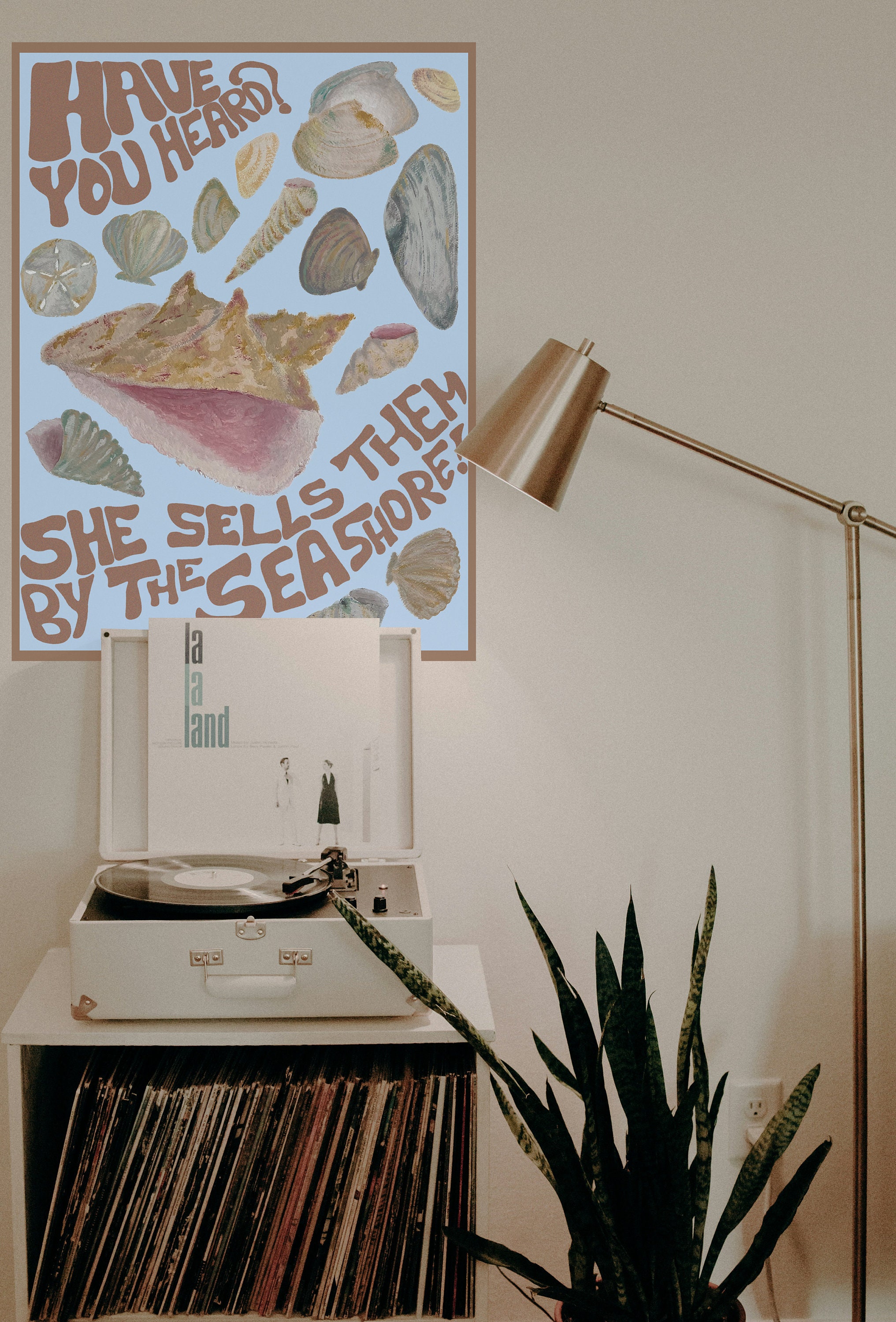 Seashell Beachy Coastal Poster - Etsy