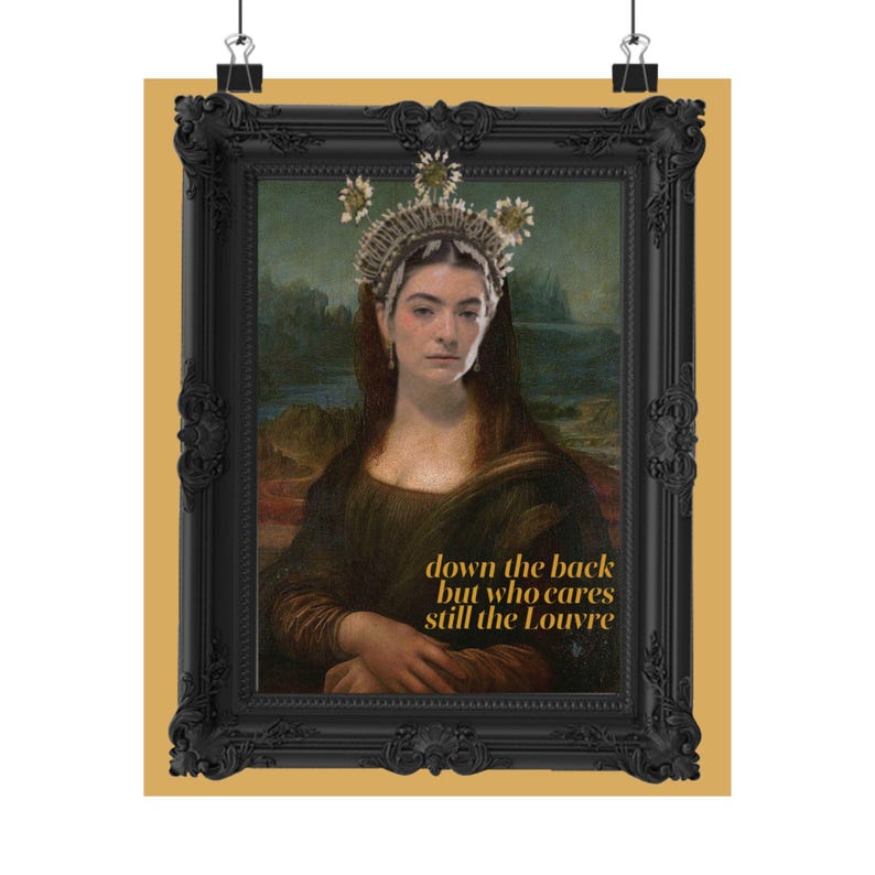 Lorde "the Louvre" Inspired Poster - Etsy